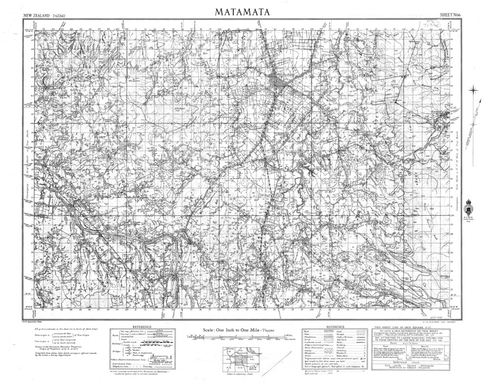 Matamata: topographical map. | University of Waikato